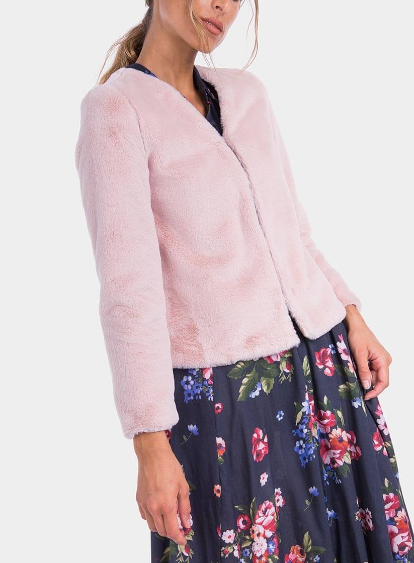 Casaco de pelo rosa - Tiffosi | Jutina | Compre Online