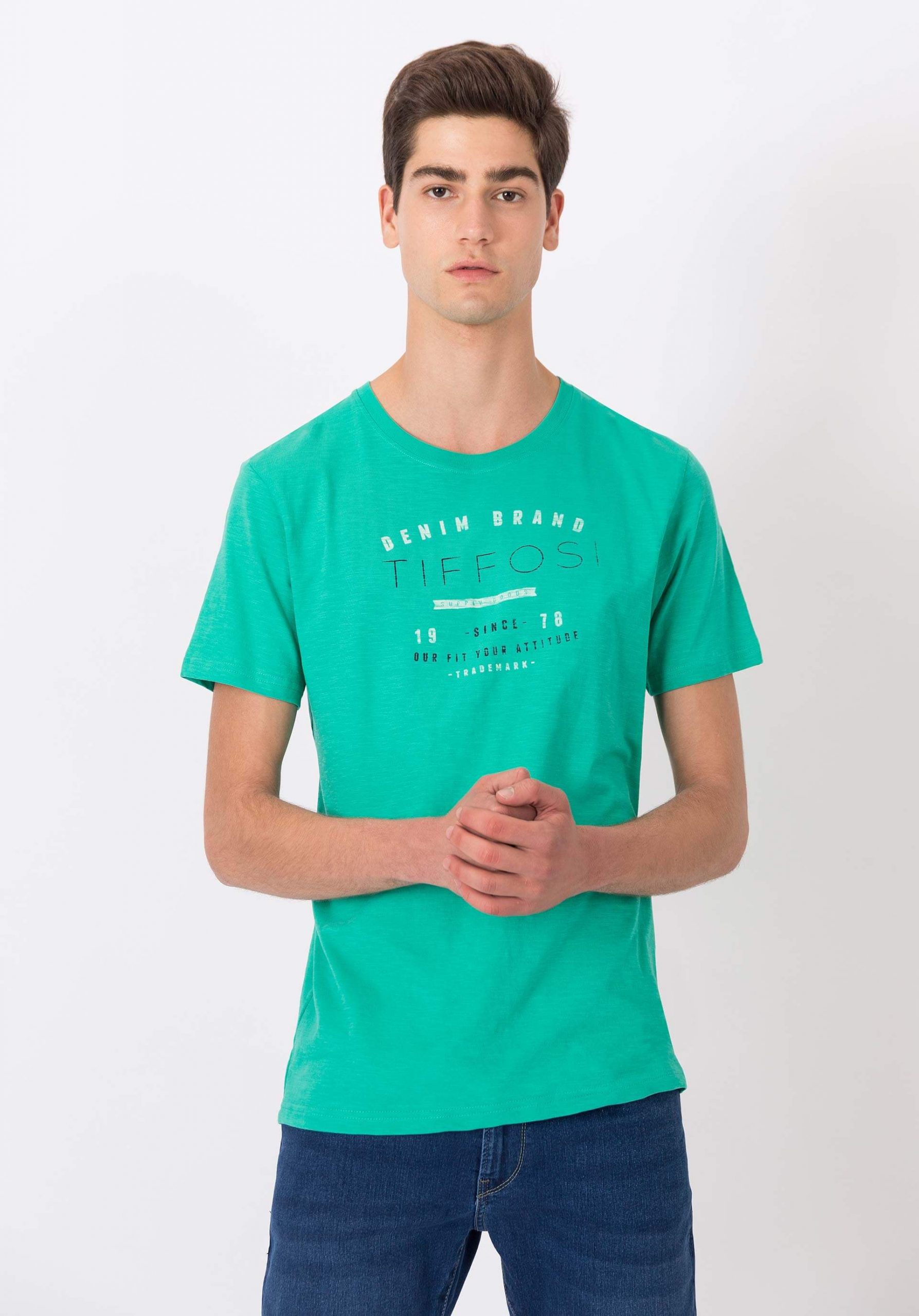 T-shirt verde com estampa - Tiffosi | Jutina | Compre Online