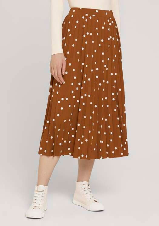 Saia midi camel c/ bolas - Tom Tailor | Jutina | Compre Online