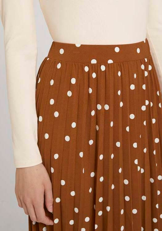 Saia midi camel c/ bolas - Tom Tailor | Jutina | Compre Online