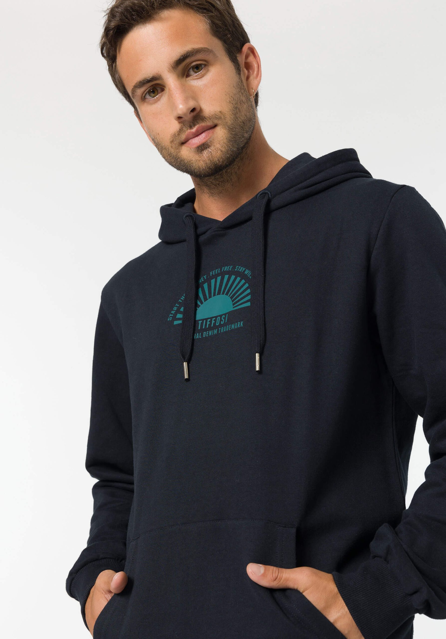 Hoodie azul marino - Tiffosi | Jutina | Compre Online